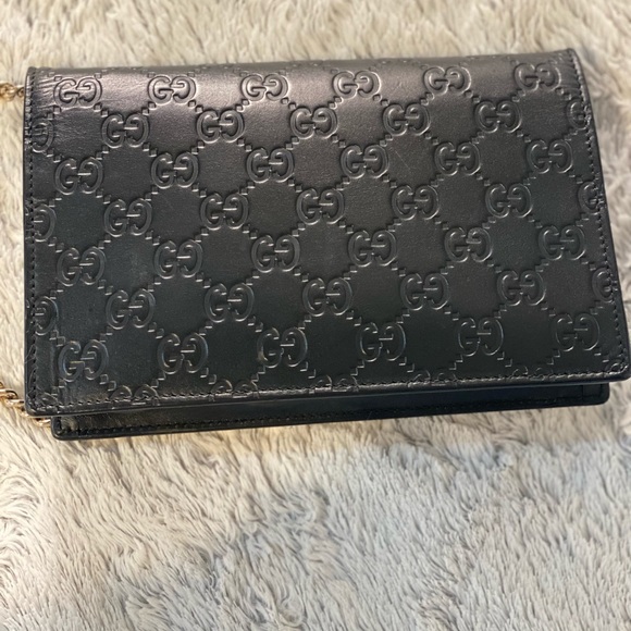 Gucci | Bags | Gucci Chain Guccissima Bow Blk Cross Body | Poshmark
